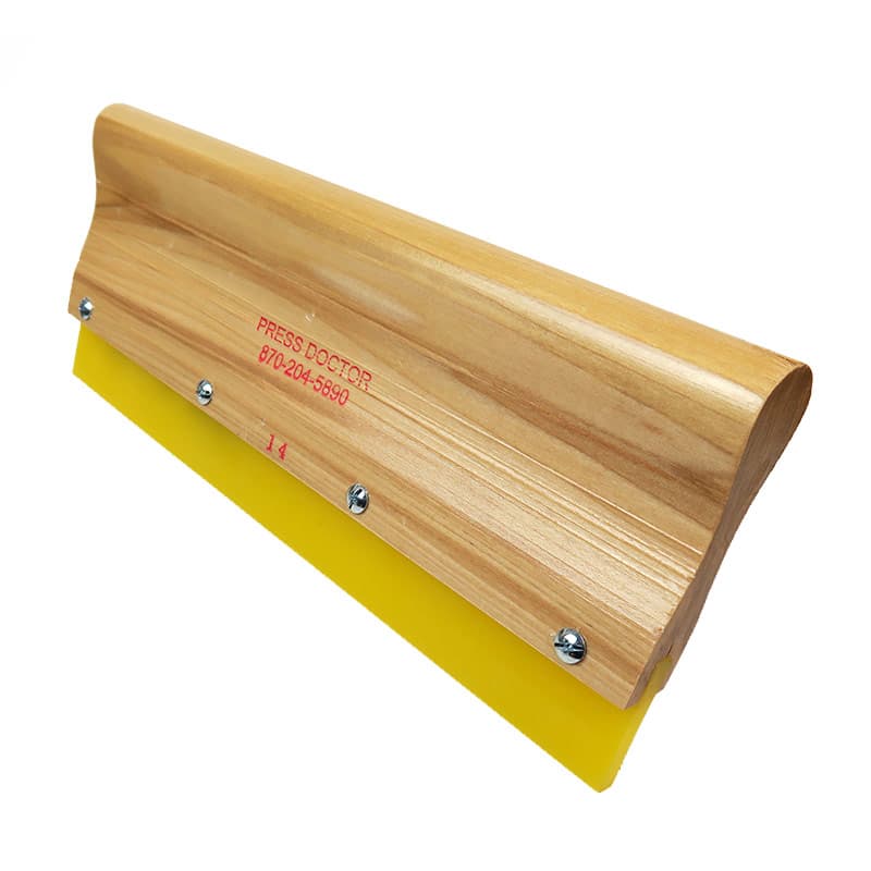 70 Durometer Wood Squeegee – Press Doctor